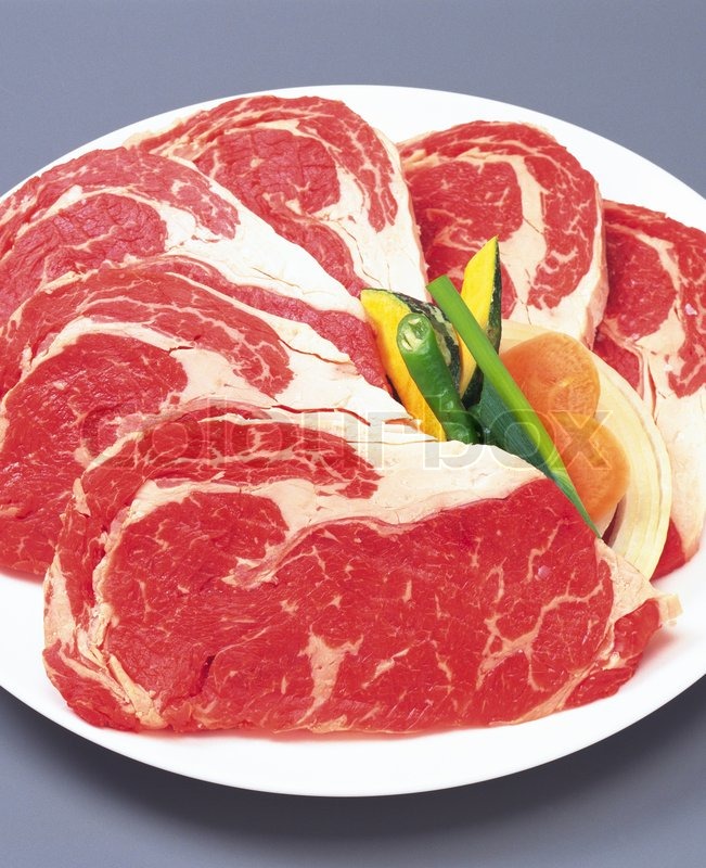 Fresh raw red meat | Stock image | Colourbox