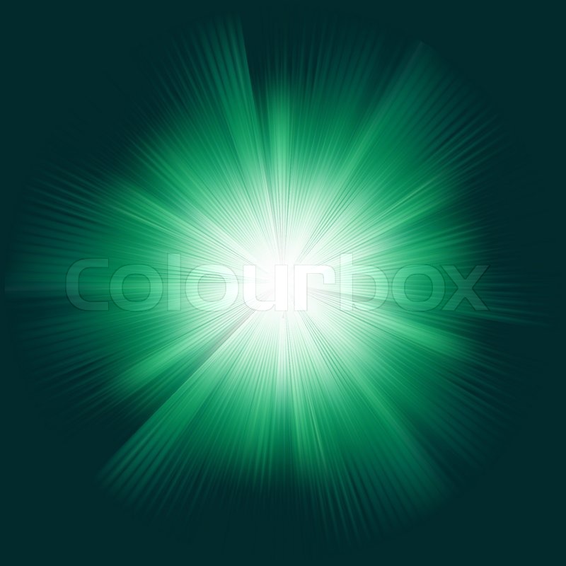 A Green color design with a burst | Stock vector | Colourbox
