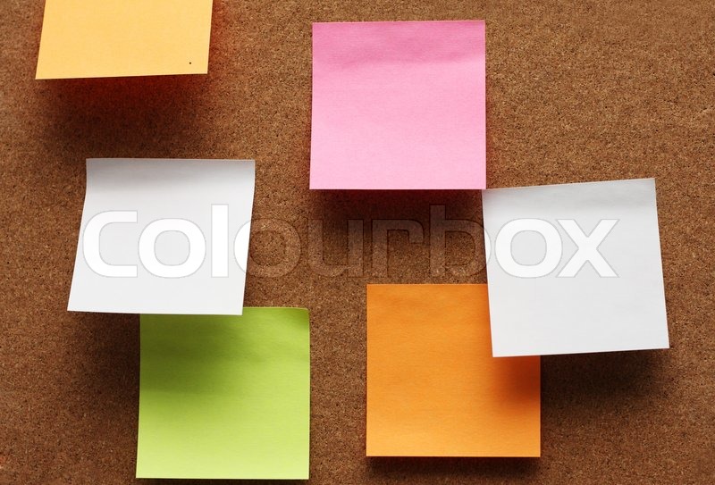 Some different colored clear papers at ... | Stock image | Colourbox