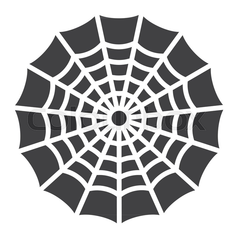 Spider web glyph icon, halloween and ... | Stock-Vektor | Colourbox