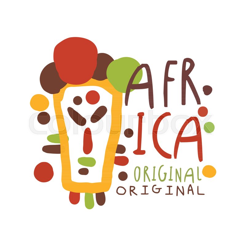 Original african tribal doodle logo ... | Stock vector | Colourbox