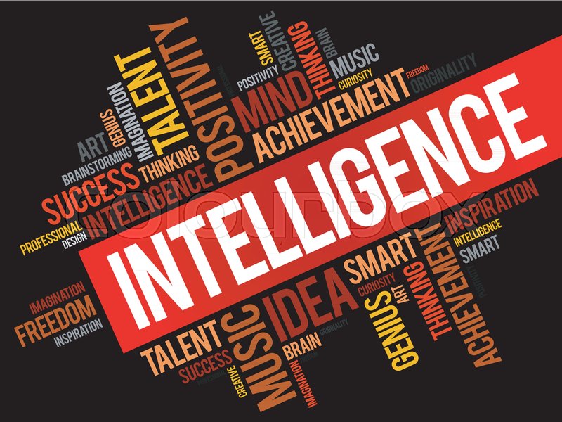 Intelligence word cloud collage, ... | Stock vector | Colourbox