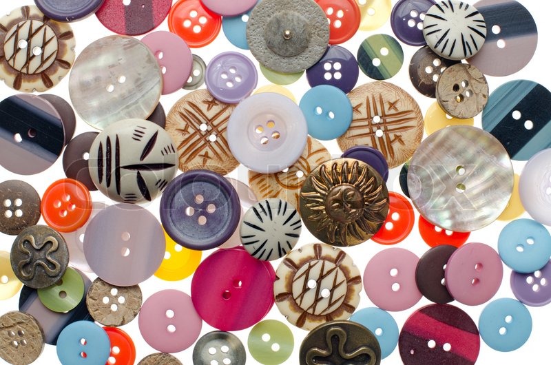 Assorted buttons as colorful background | Stock image | Colourbox