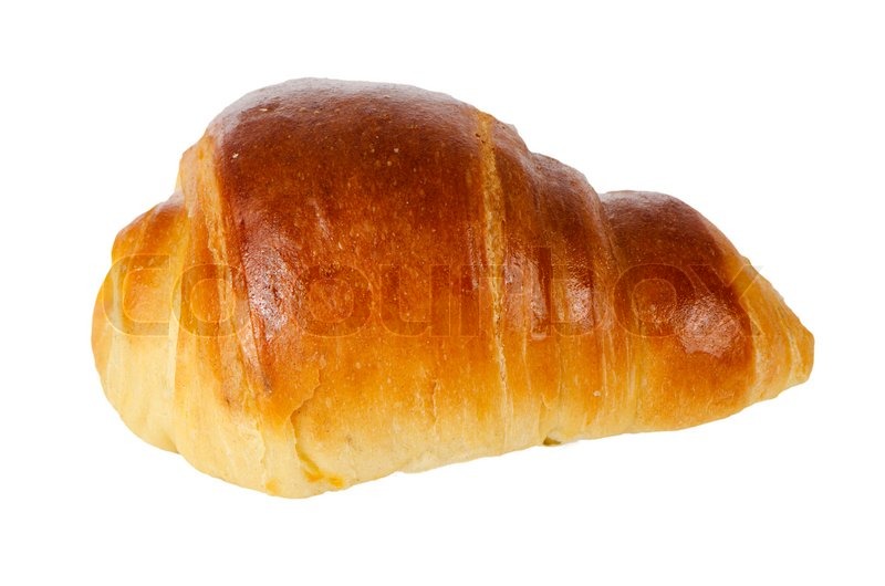 Croissant isolated on white background | Stock Photo | Colourbox