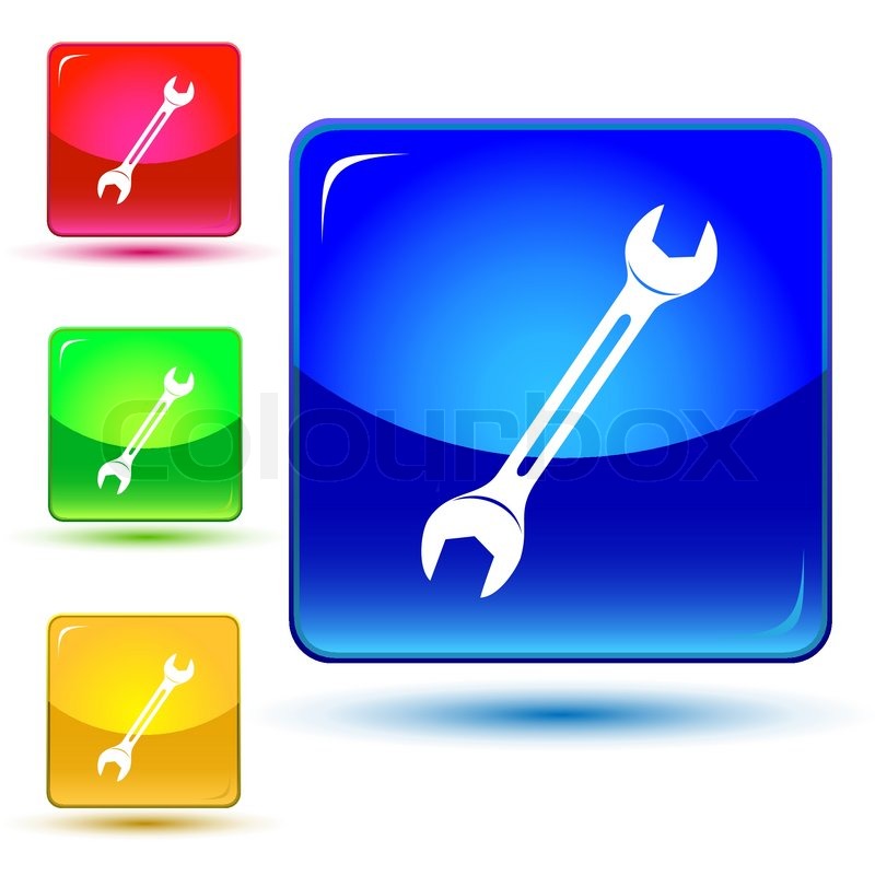 Vector icons of spanner | Stock vector | Colourbox