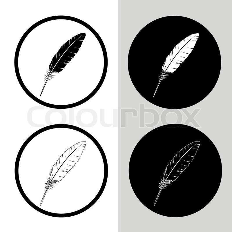 Vektor-Icons von Federn | Stock-Vektor | Colourbox