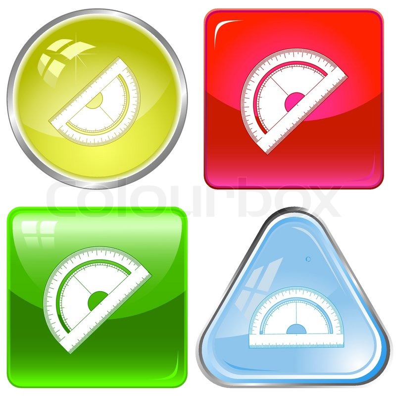 Vector icon of Winkelmesser | Stock-Vektor | Colourbox