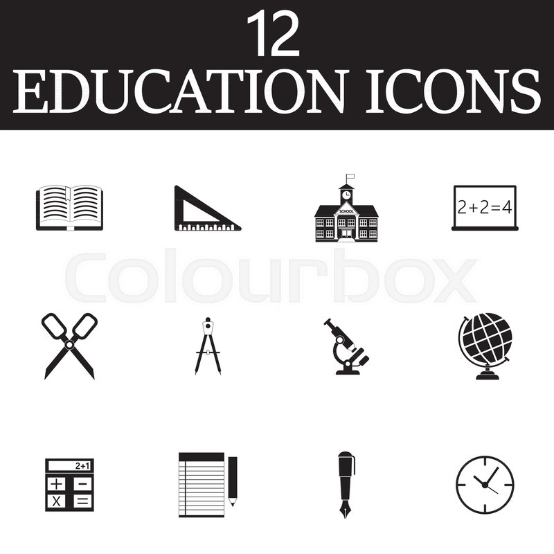 Education vector icons set, solid ... | Stock-Vektor | Colourbox