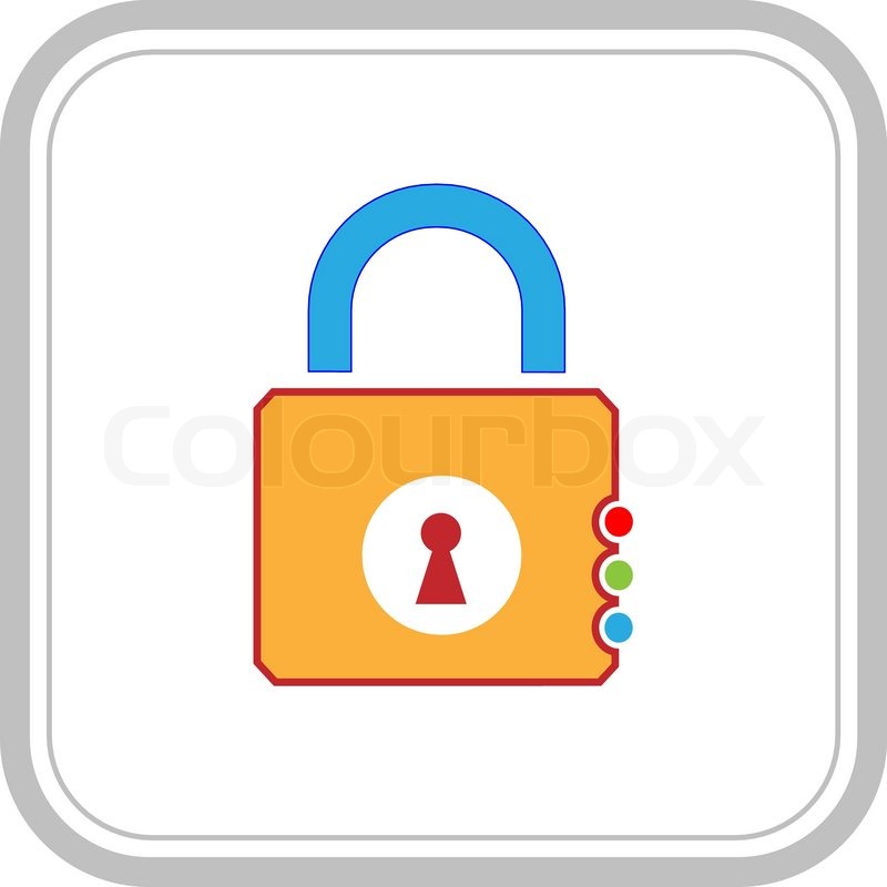 Vector icon of geschlossenes Schloss | Stock-Vektor | Colourbox