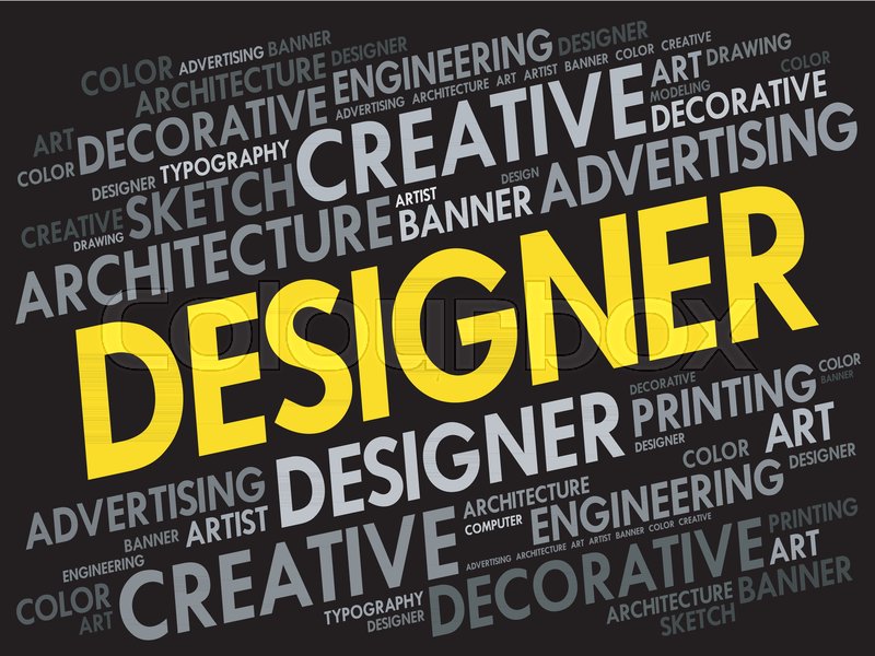 DESIGNER word cloud, creative business ... | Stock vector | Colourbox