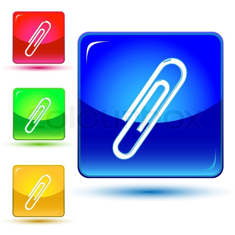 Vector icon of clip | Stock vector | Colourbox