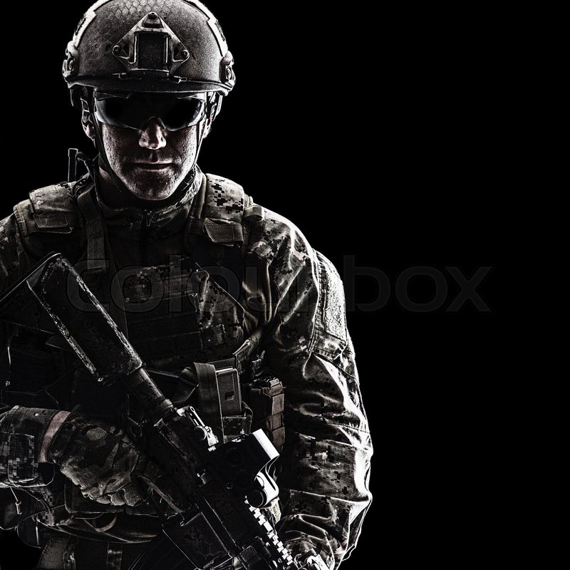 Special Ops Soldier In Black