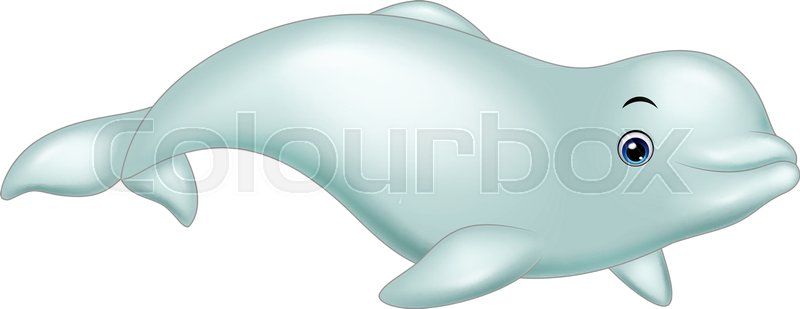 Vector illustration of Cartoon beluga ... | Stock vector | Colourbox