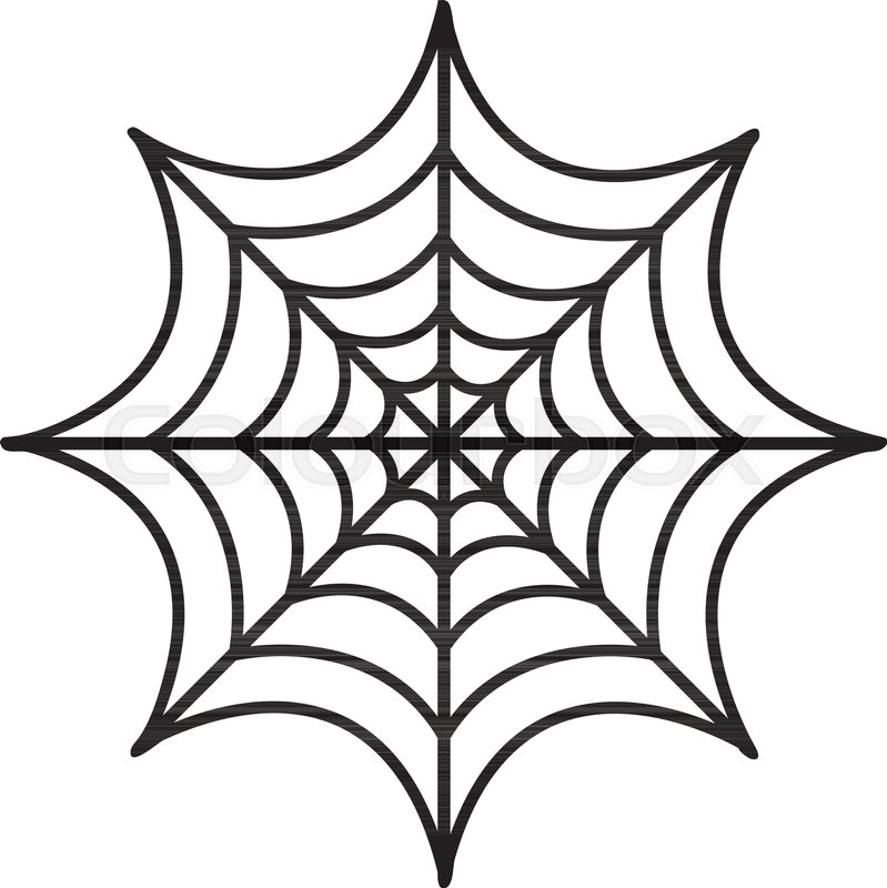 Cobweb icon flat style. Isolated on ... | Stock vector | Colourbox