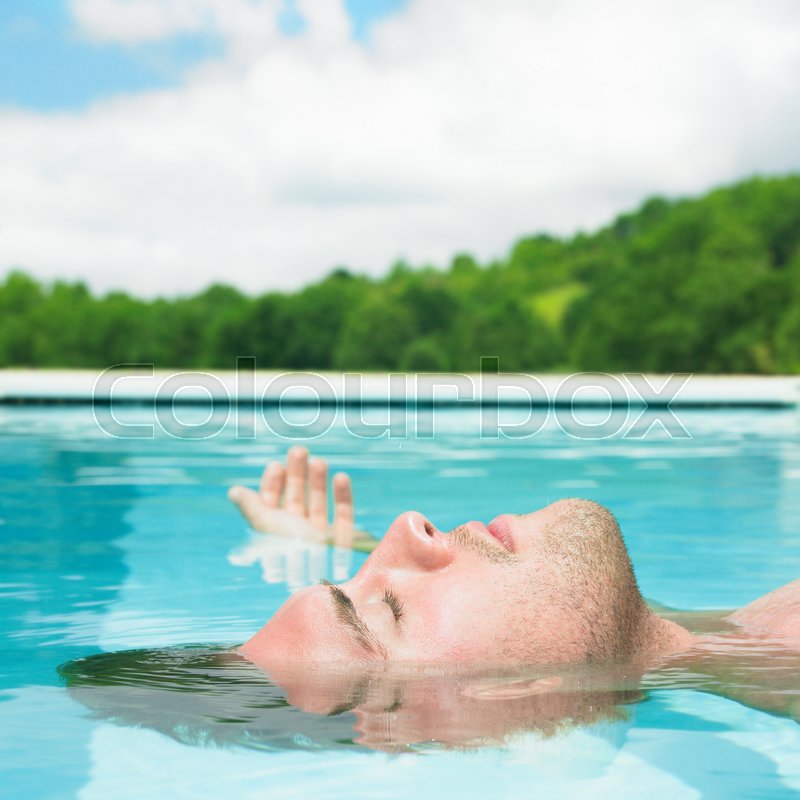 Person Floating In Water Face
