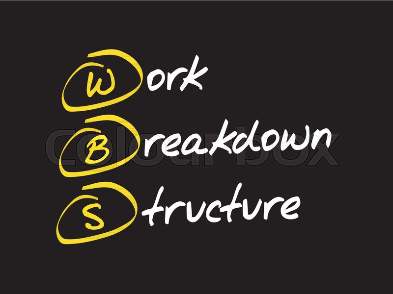 WBS - Work Breakdown Structure, ... | Stock vector | Colourbox