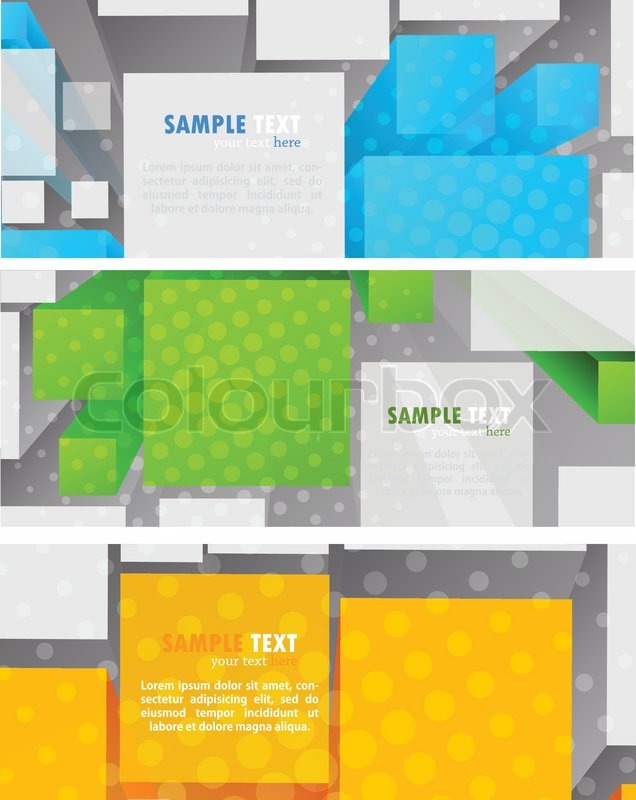 Set of bright banners | Stock vector | Colourbox
