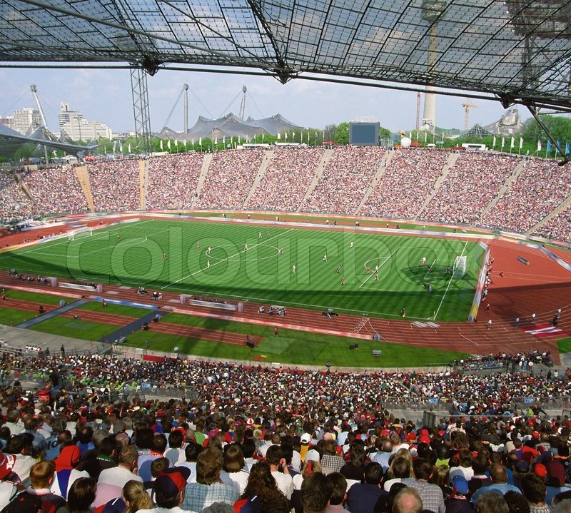 Full Football stadium close up and can ... | Stock image | Colourbox