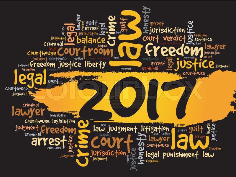 2017 Law word cloud business concept ... | Stock vector | Colourbox