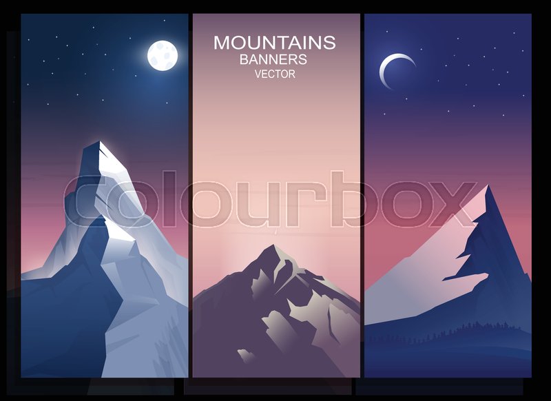 Abstract mountains vertical banner ... | Stock vector | Colourbox