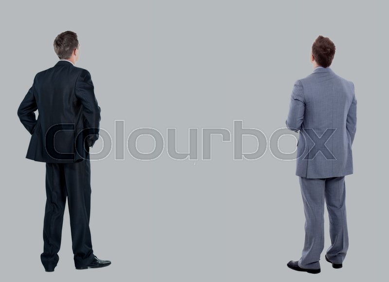 Two business mans from the back - ... | Stock image | Colourbox