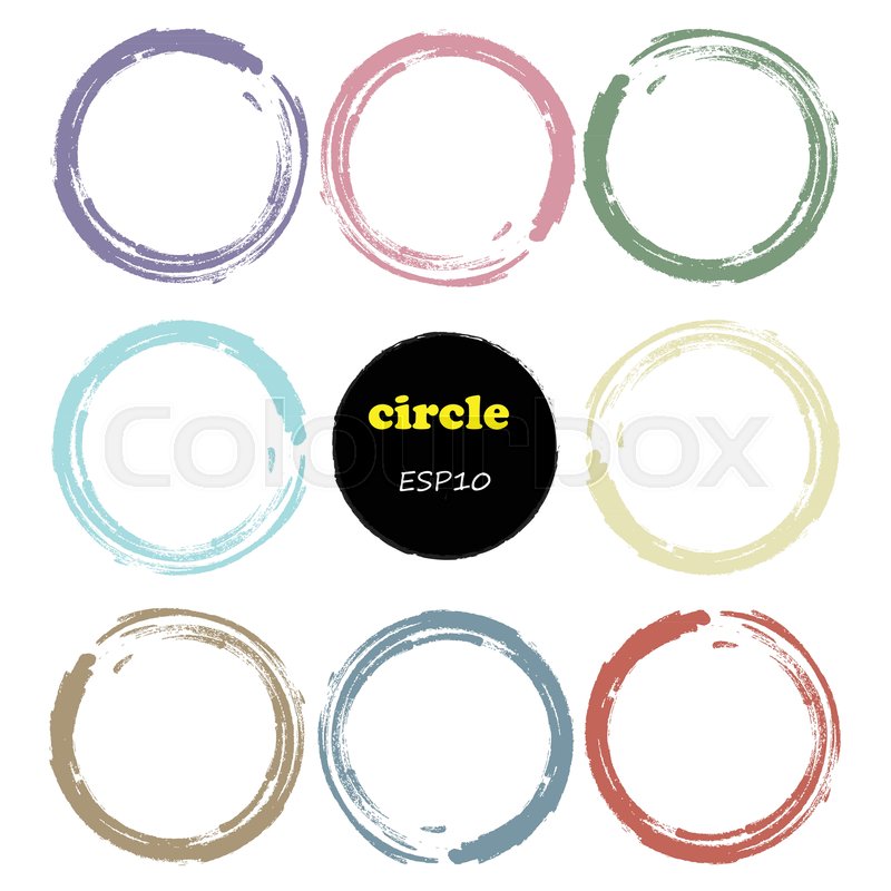 Set of 9 circles,Vector design ... | Stock vector | Colourbox