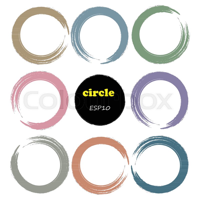 Set of 9 circles,Vector design ... | Stock vector | Colourbox