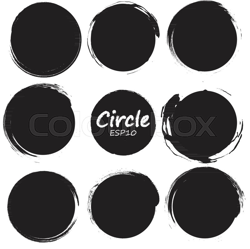 Set of 9 circles,Vector design ... | Stock vector | Colourbox