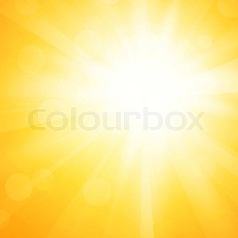 Yellow sun background | Stock vector | Colourbox