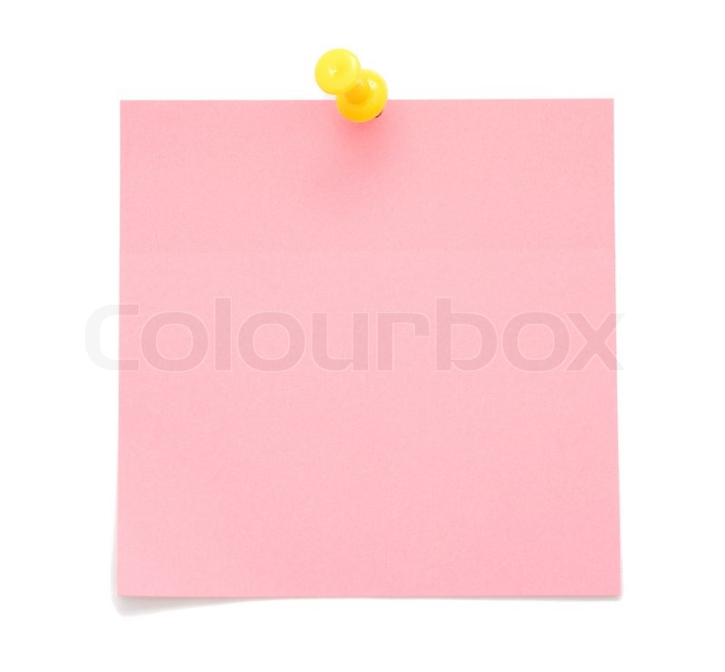 Pink Post It Note Clip Art