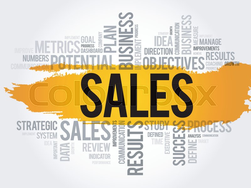 Sales word cloud collage, business ... | Stock vector | Colourbox