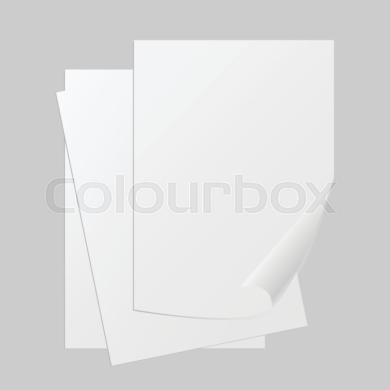 Single Paper Page with Folding Corner ... | Stock vector | Colourbox
