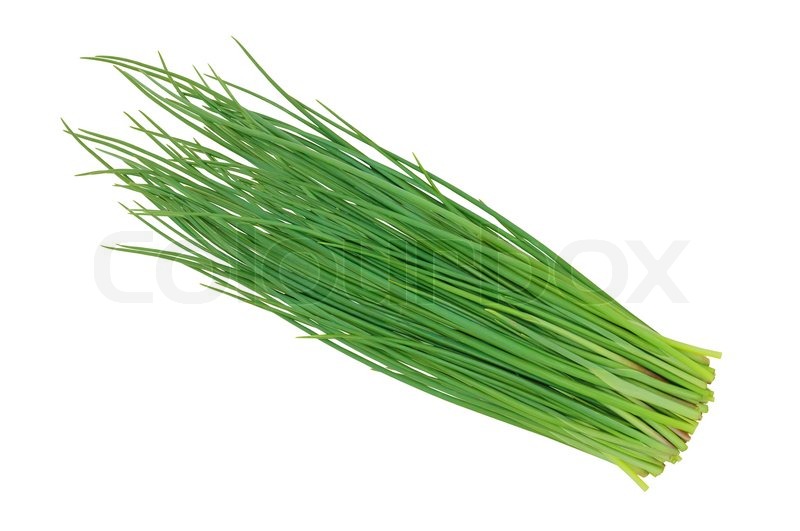 Green onions leeks isolated on white ... | Stock image | Colourbox