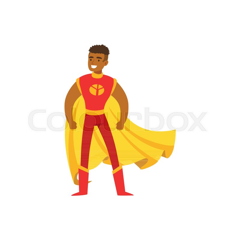 Black man superhero in classic comics ... | Stock vector | Colourbox