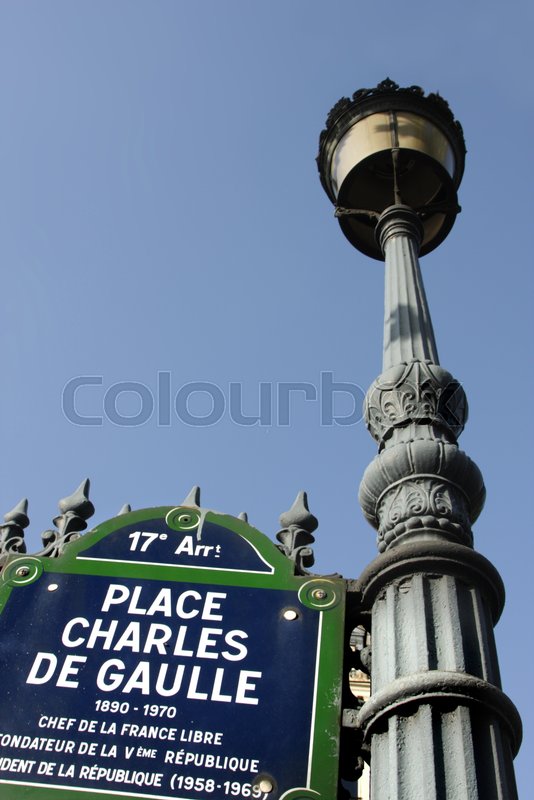 Paris street signs and indication in ... | Stock image | Colourbox