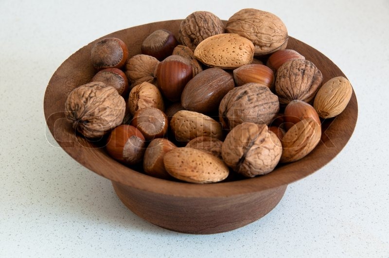 Assortment of several kind of nuts in a ... | Stock image | Colourbox
