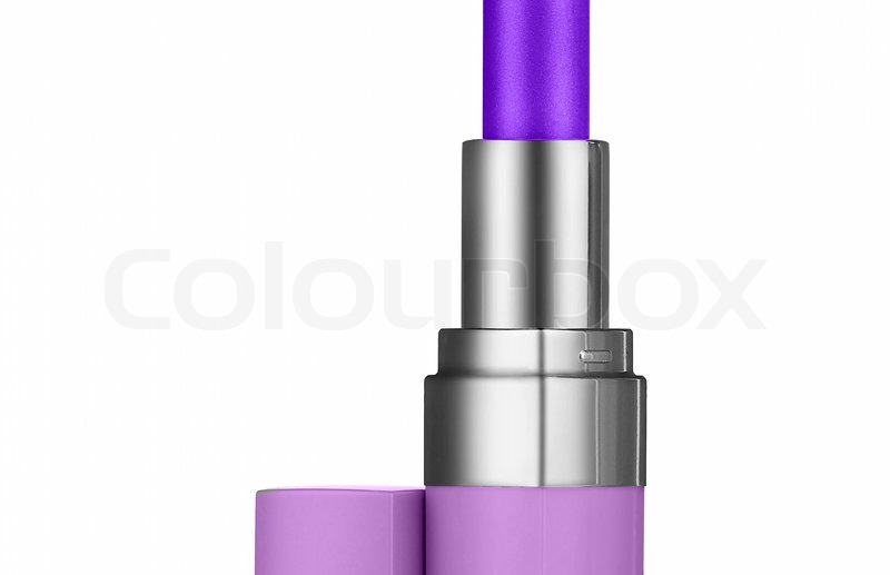 Make up object: lipstick over white ... | Stock image | Colourbox