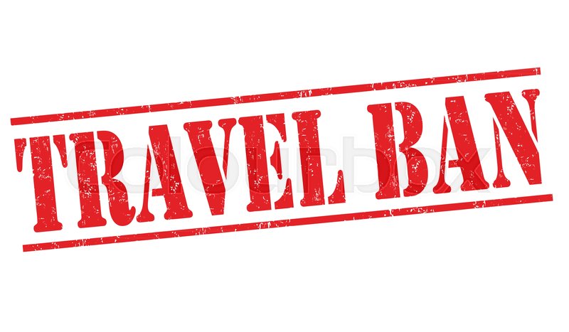 Travel ban grunge rubber stamp on ... | Stock vector | Colourbox
