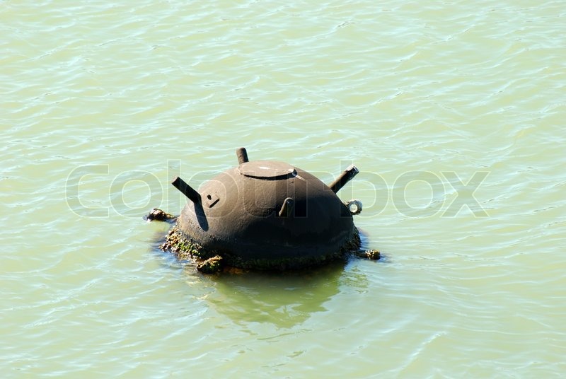 Sea mine in the water | Stock image | Colourbox