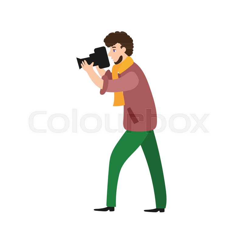 Photographer, camera man, videographer ... | Stock vector | Colourbox