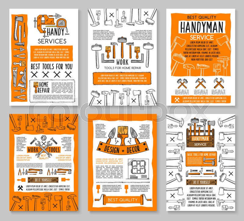 Home repair posters template of ... | Stock vector | Colourbox