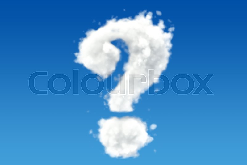 Question mark from clouds in the sky. ... | Stock image | Colourbox