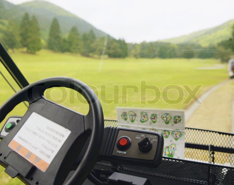View from the golf cart | Stock image | Colourbox