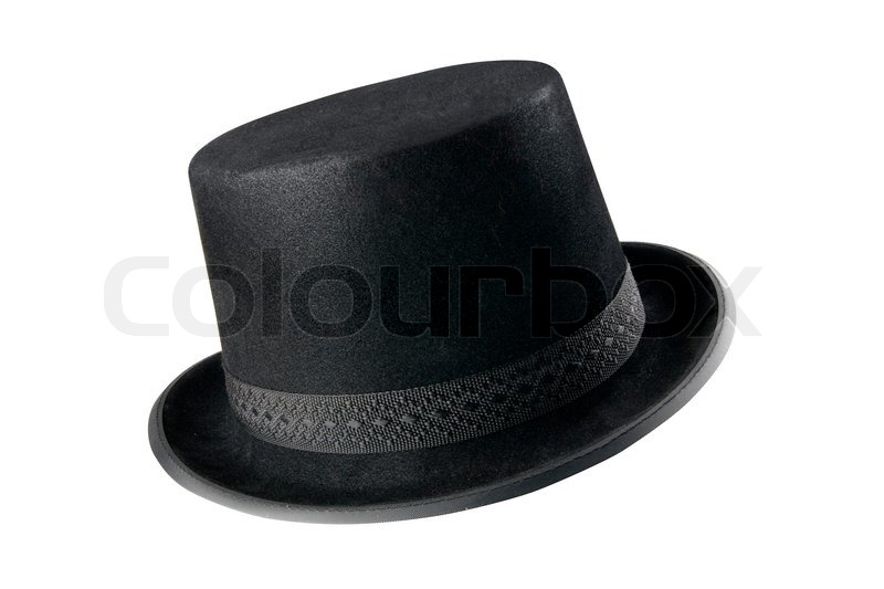 A stylish black hat - isolated with ... | Stock image | Colourbox