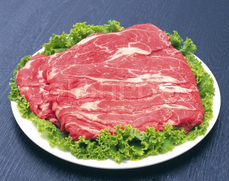 Fresh raw red meat | Stock image | Colourbox