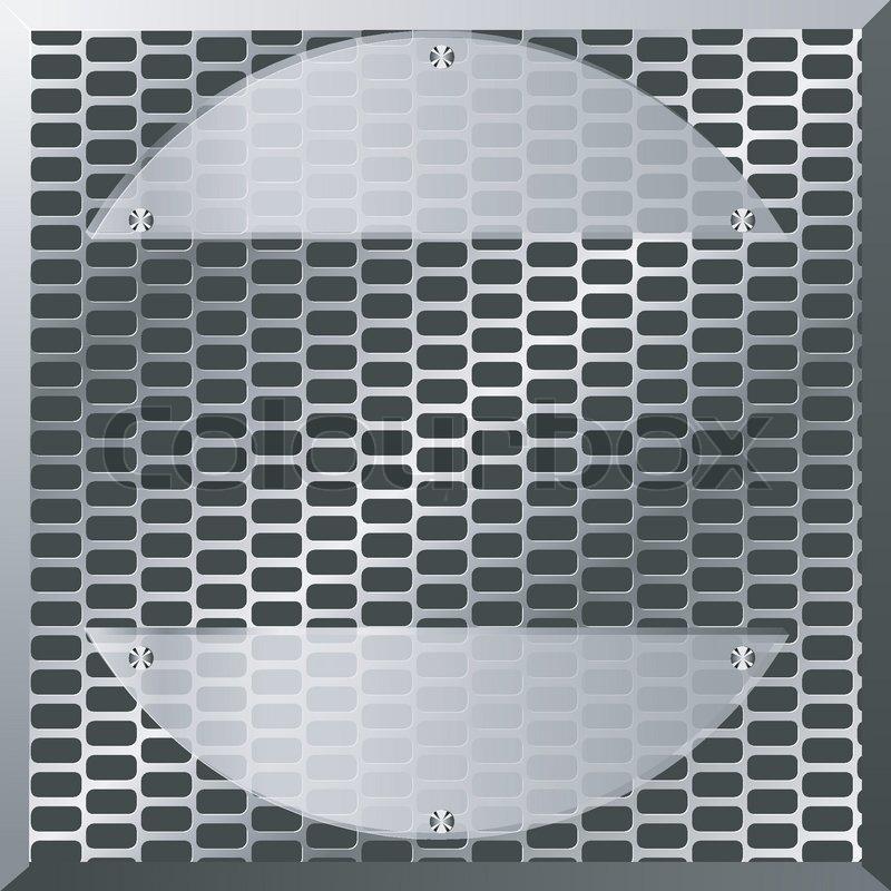 Vector illustration of a metal plate ... | Stock vector | Colourbox