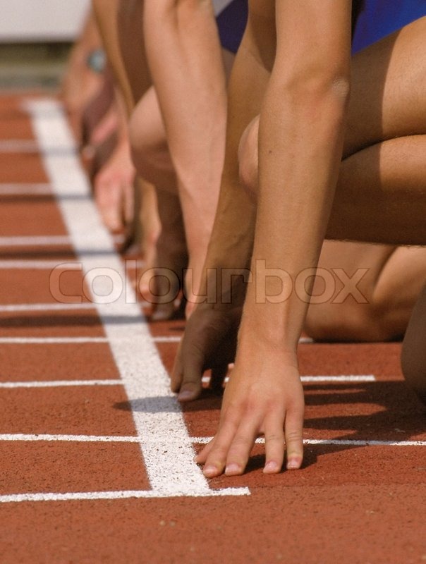 Runners at the starting line | Stock image | Colourbox