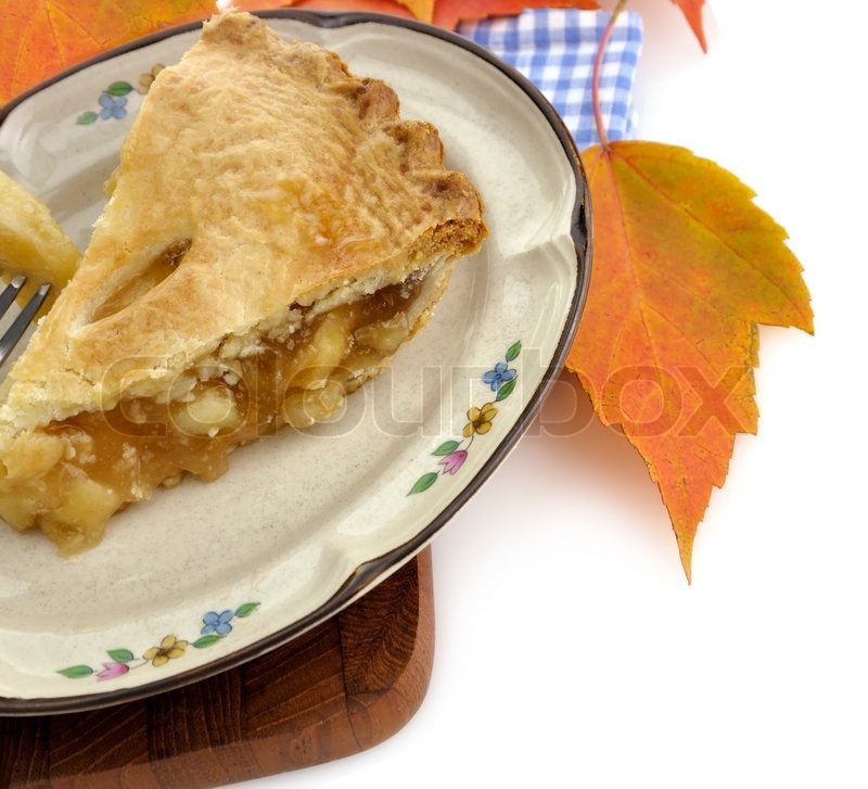 A Slice Of Apple Pie On A Plate ,Close ... | Stock image | Colourbox