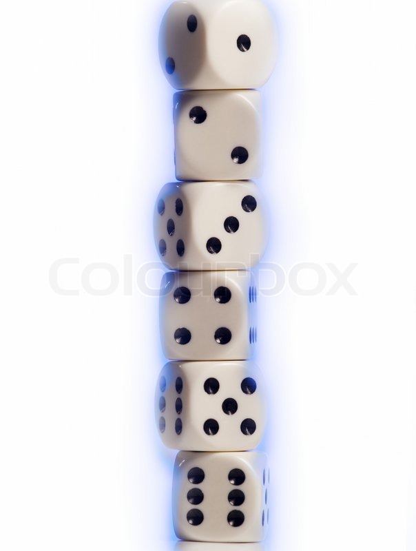Close up of a stack of dice | Stock image | Colourbox