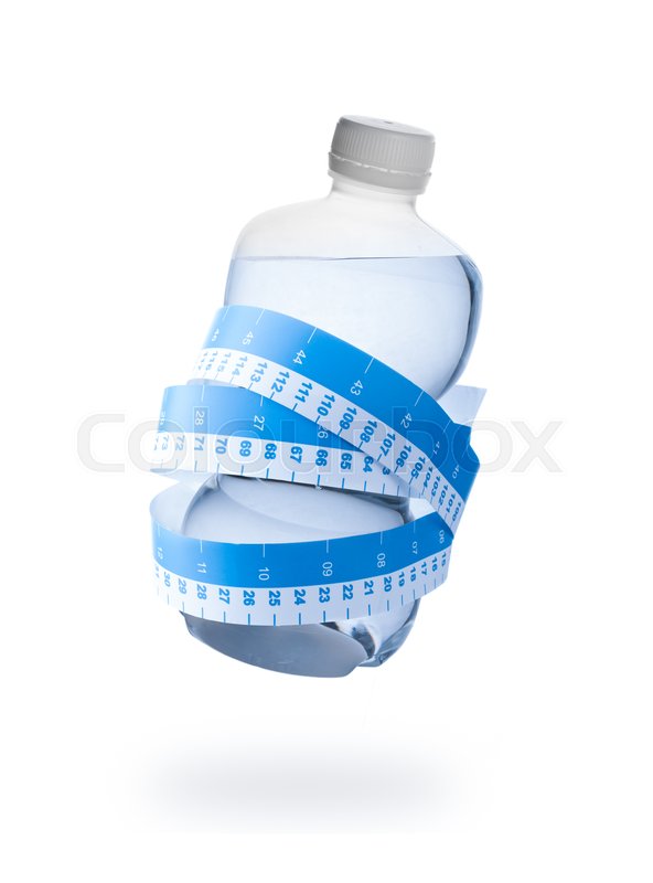 Plastic bottle of water and measuring ... | Stock image | Colourbox